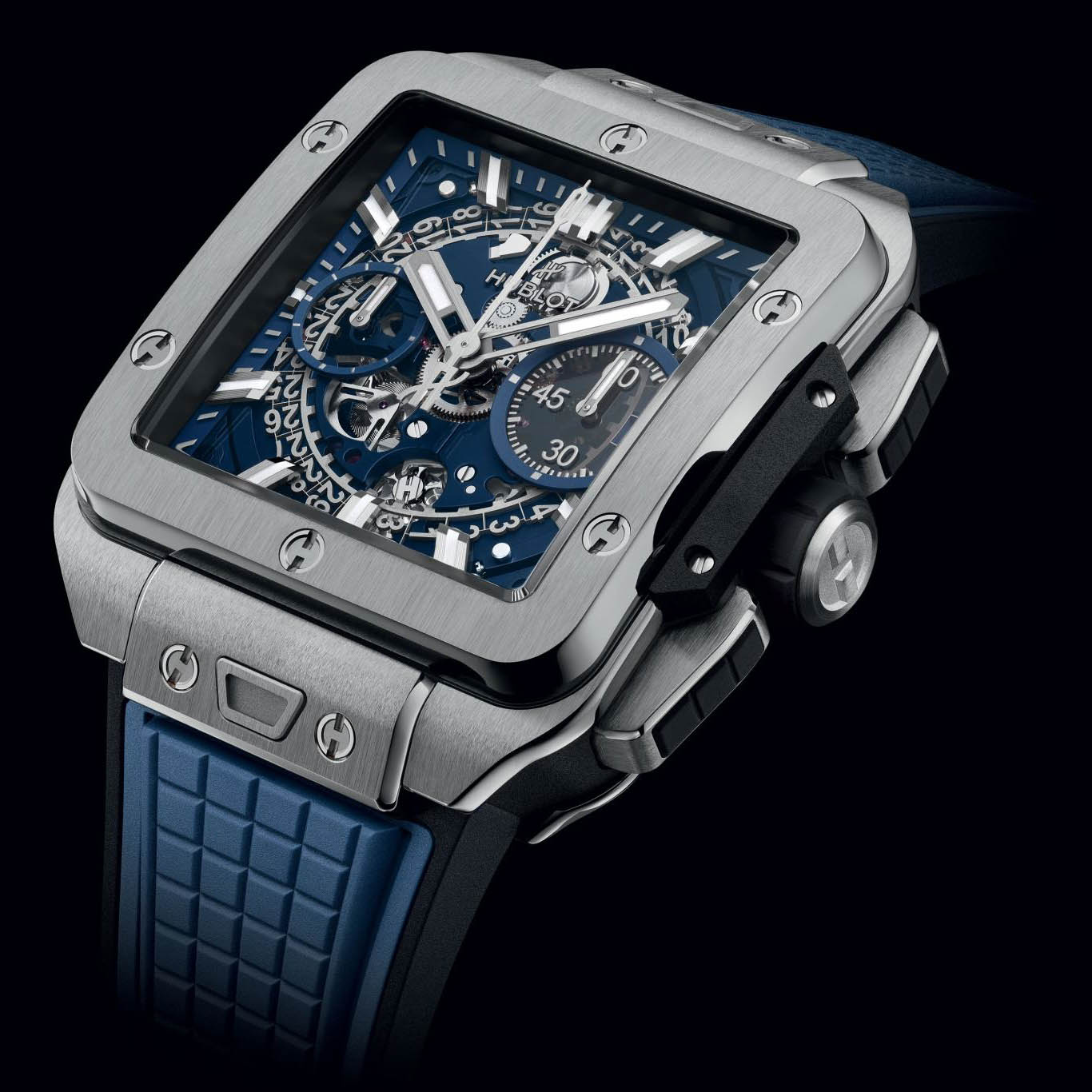 HUBLOT SQUARE BANG UNICO TITANIUM BLUE 821.NX.5170.RX 42MM